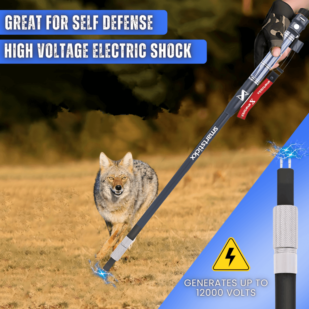 SmartstickX Tactical Walking Stick with Stun Gun | Survival Gear